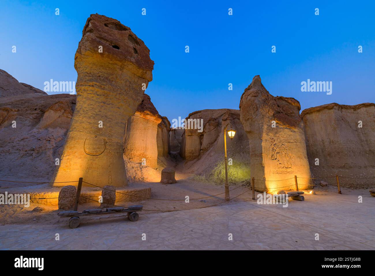 Saudi Arabia - Jan 1, 2025: Jabal Al Qarah caves and rock formations ...