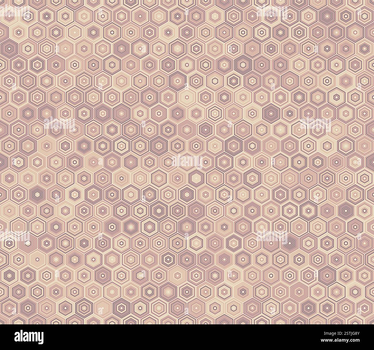 Tileable Hexagon Pattern. Stacked hexagons mosaic pattern. Hexagon geometric shapes. Multiple ...