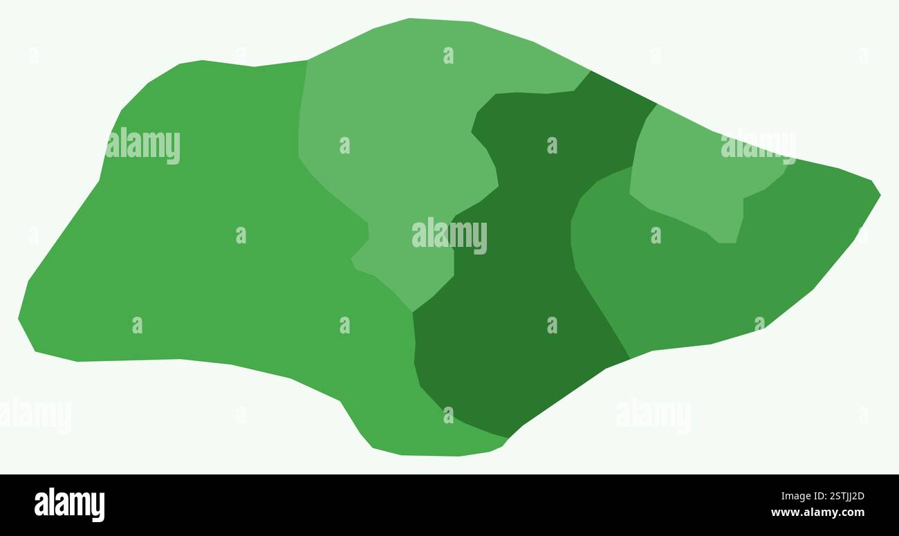 Map of Singapore with regions. Just a simple country border map with ...