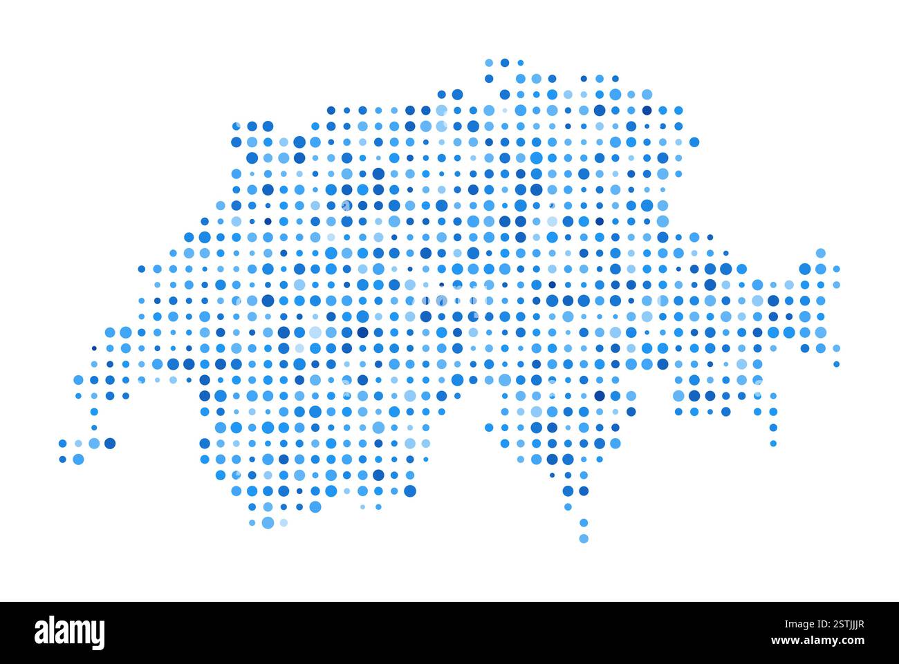 Switzerland Dot Map. Country Digital Style Shape. Switzerland vector ...