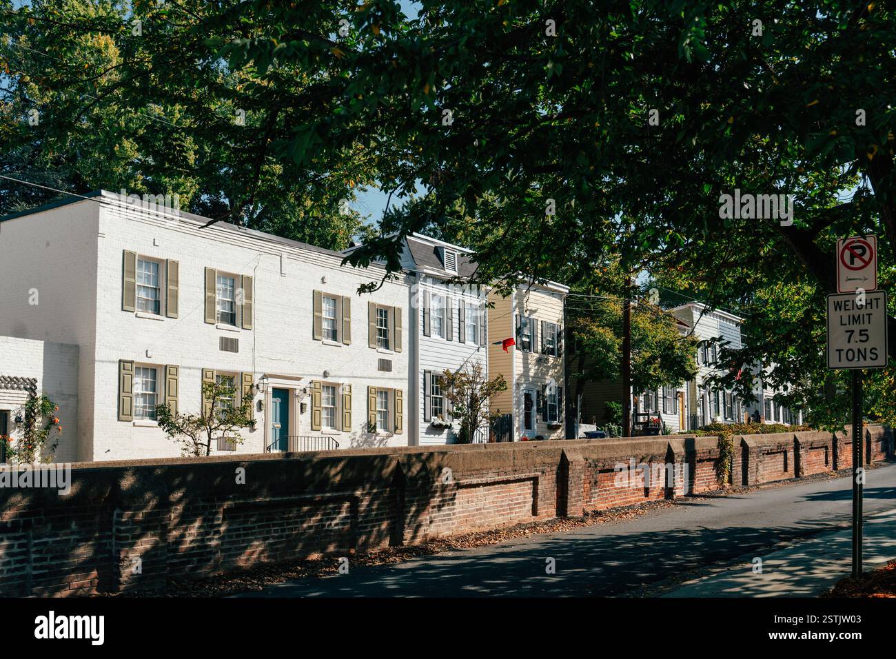 A peaceful residential street in Alexandria features well-preserved ...
