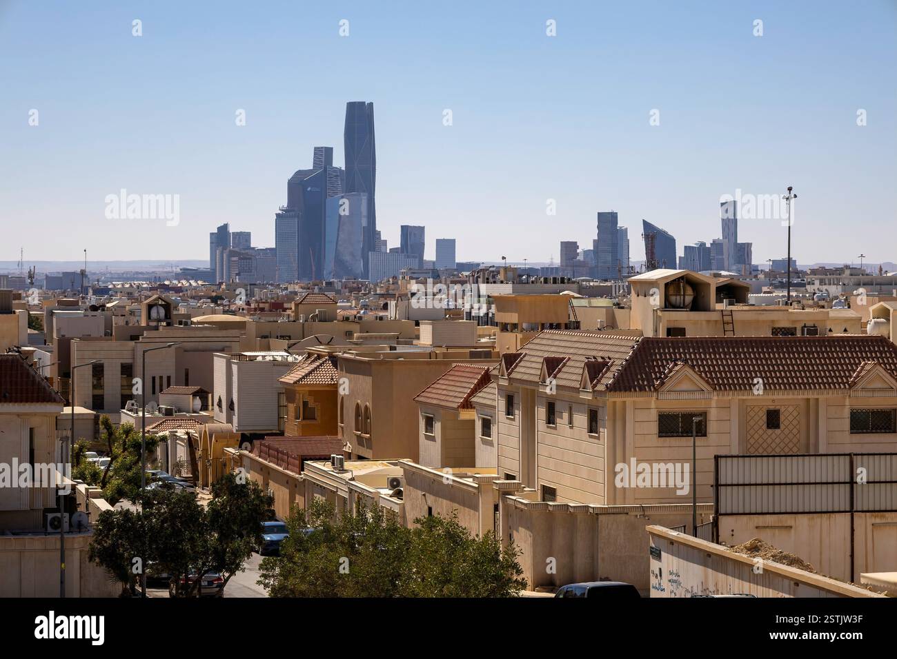 Beautiful New Riyadh Skyline after sunset. Riyadh city towers in Saudi ...