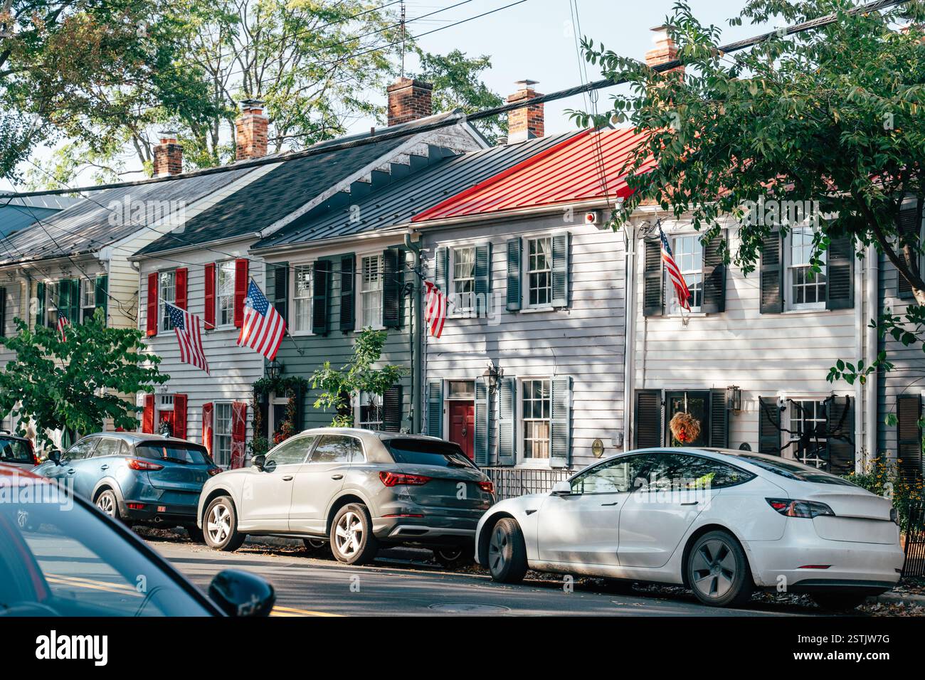 Rows of historic houses in Alexandria feature classic architecture and ...