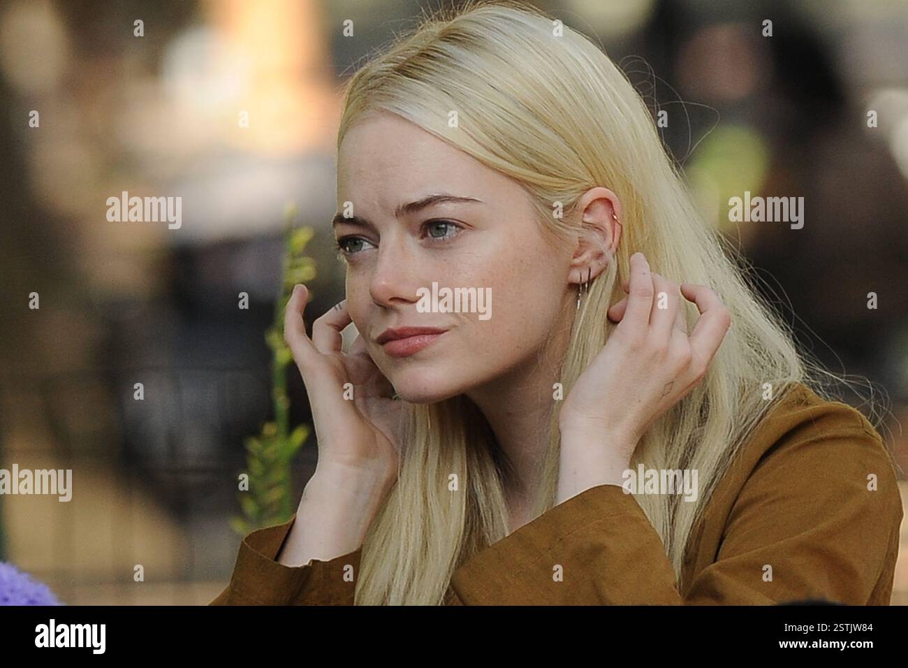 Emma Stone was seen on location filming the movie 'Maniac' in New York ...