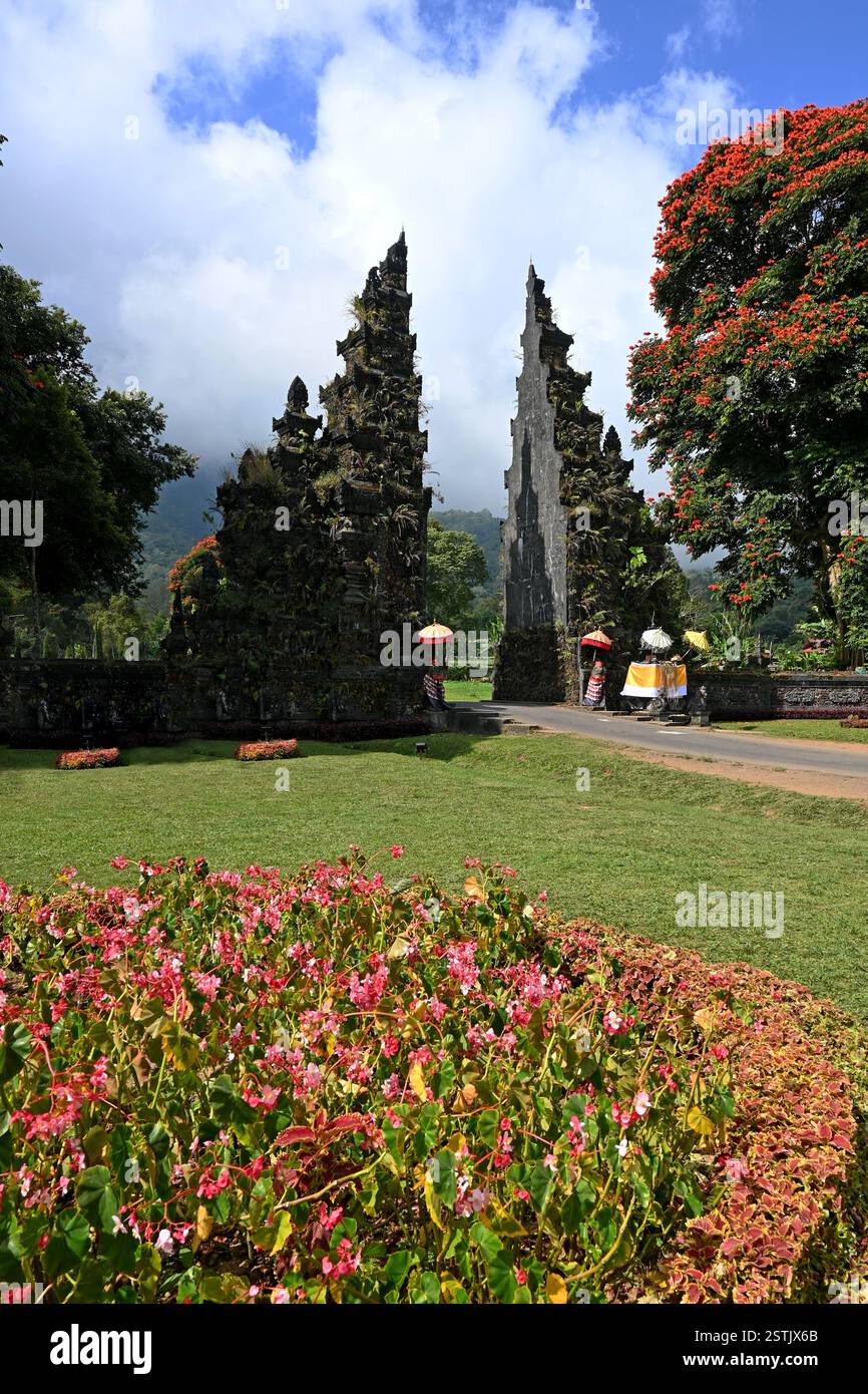 " Handara Gate ", at Bedugul village in Bali -Indonesia, with mountain ...