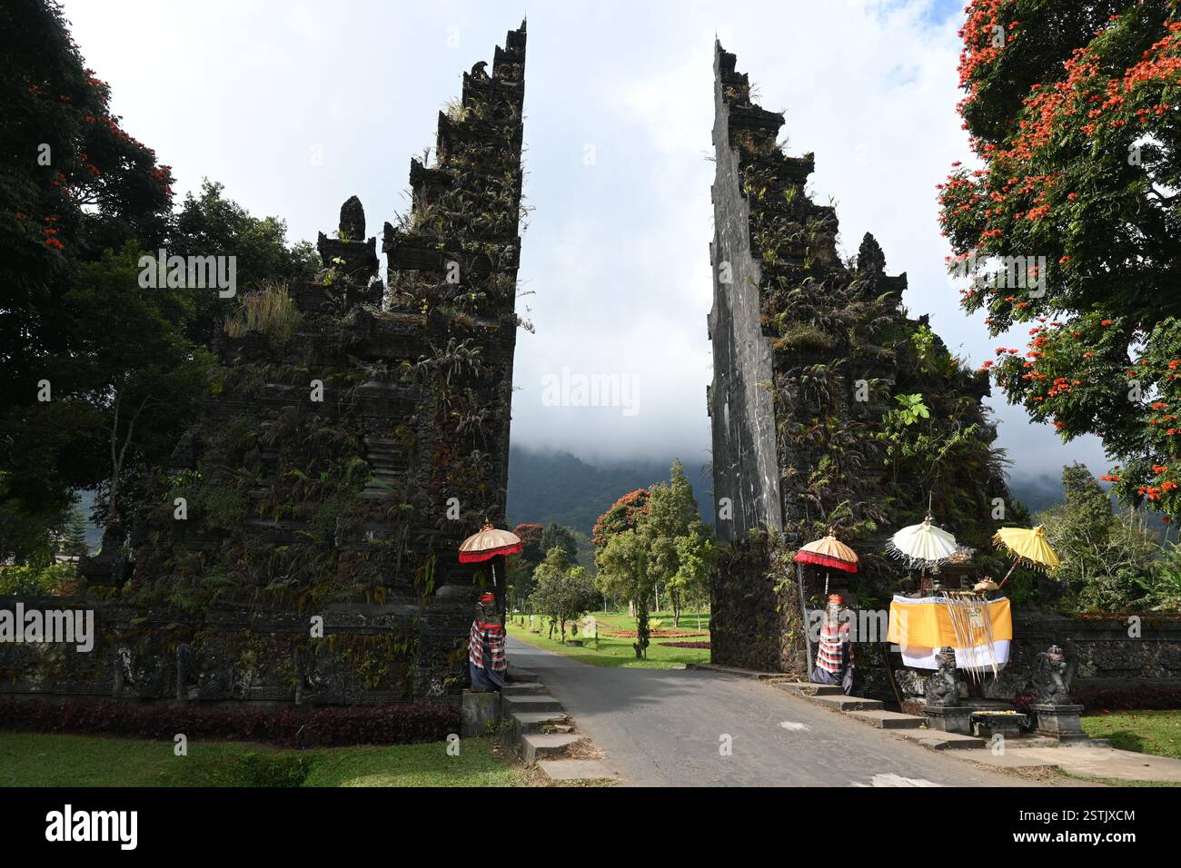 " Handara Gate ", at Bedugul village in Bali -Indonesia, with mountain ...