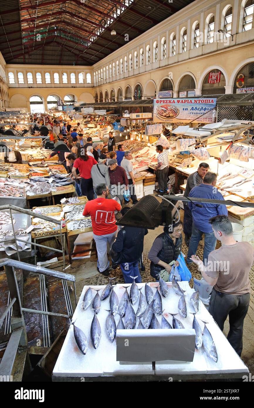 Athens Fish Market Stock Photo - Alamy