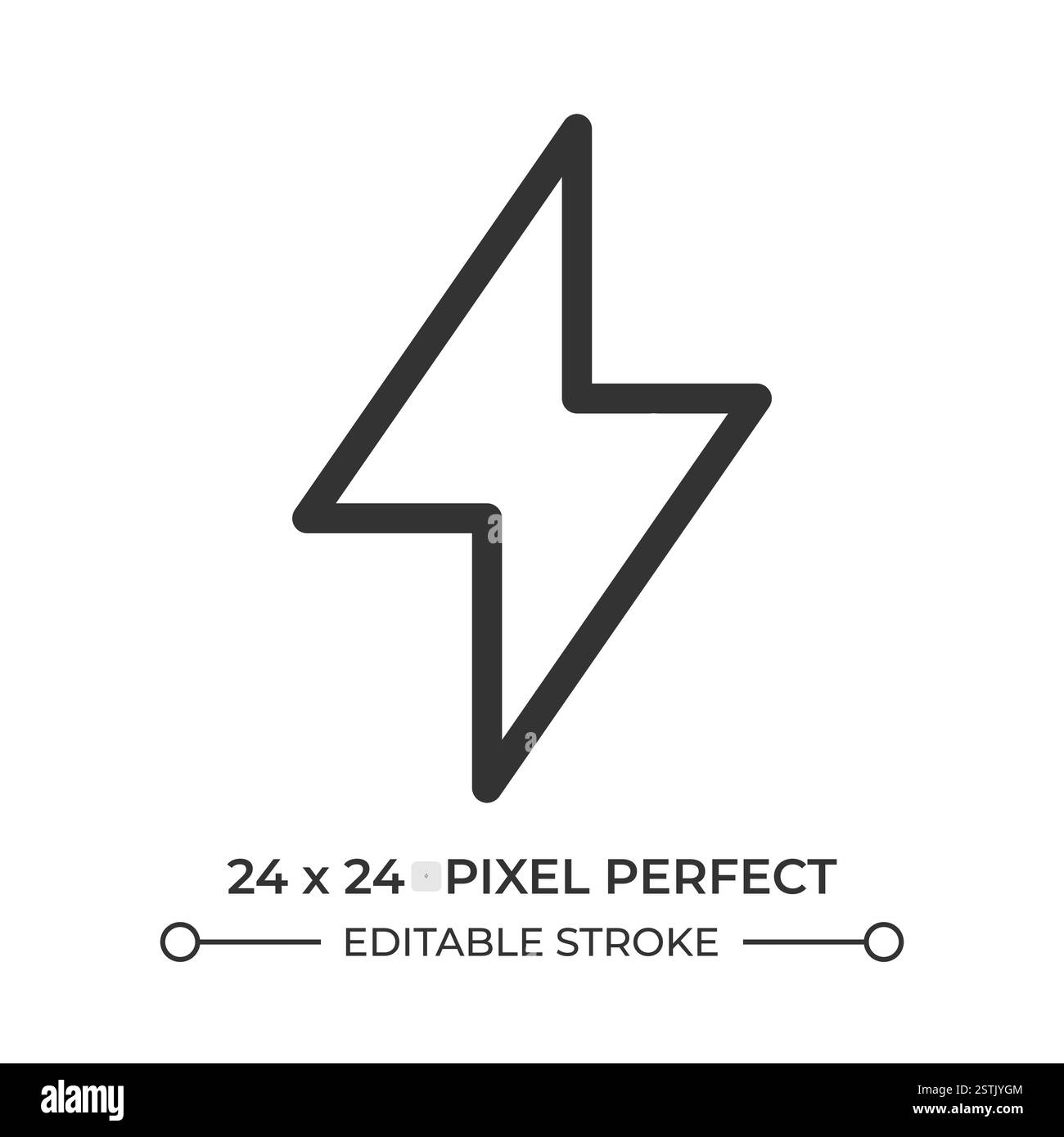 Thunderbolt symbol line ui icon Stock Vector Image & Art - Alamy