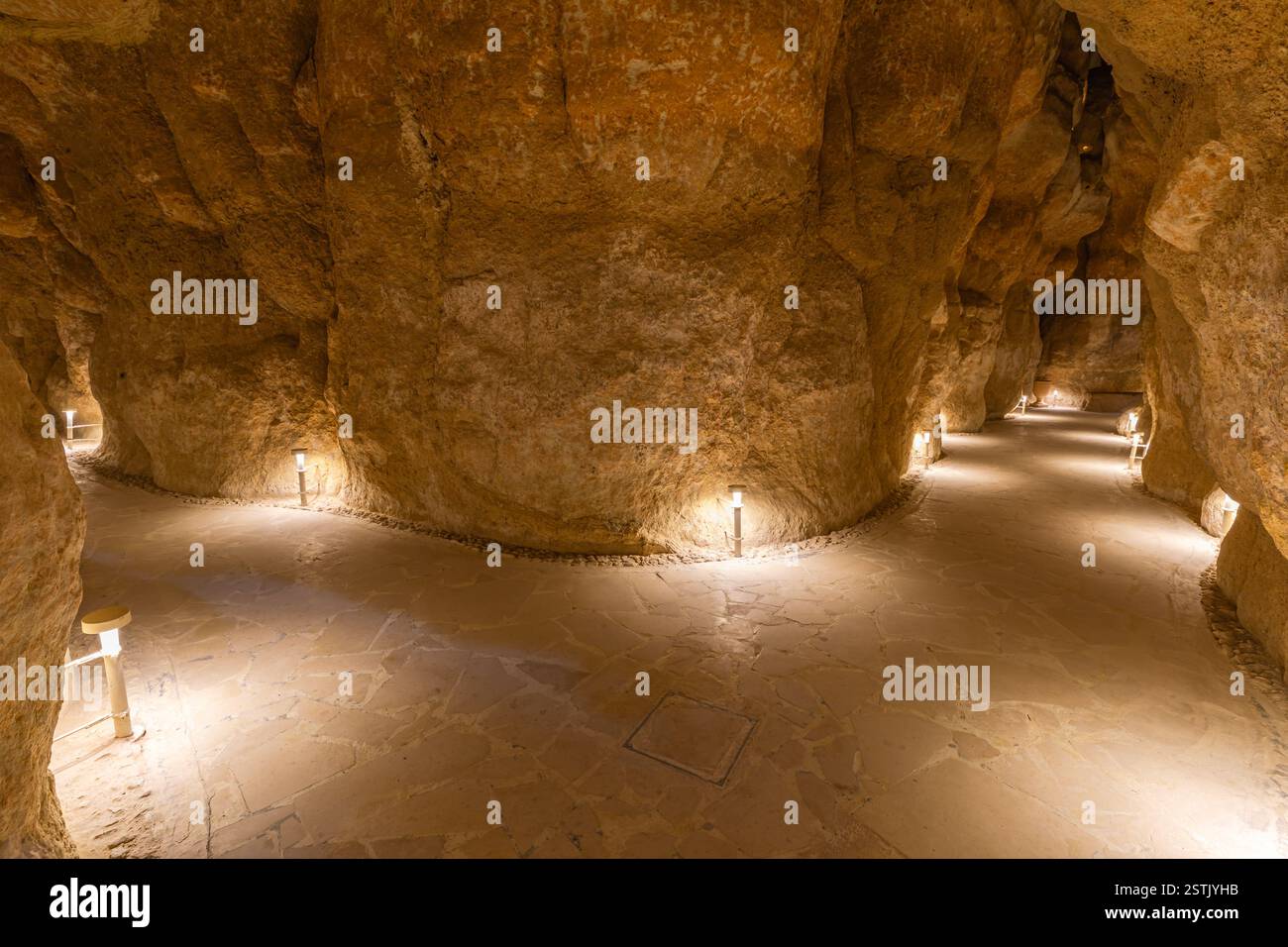 Light illuminating pathways within the stunning rock formations of ...