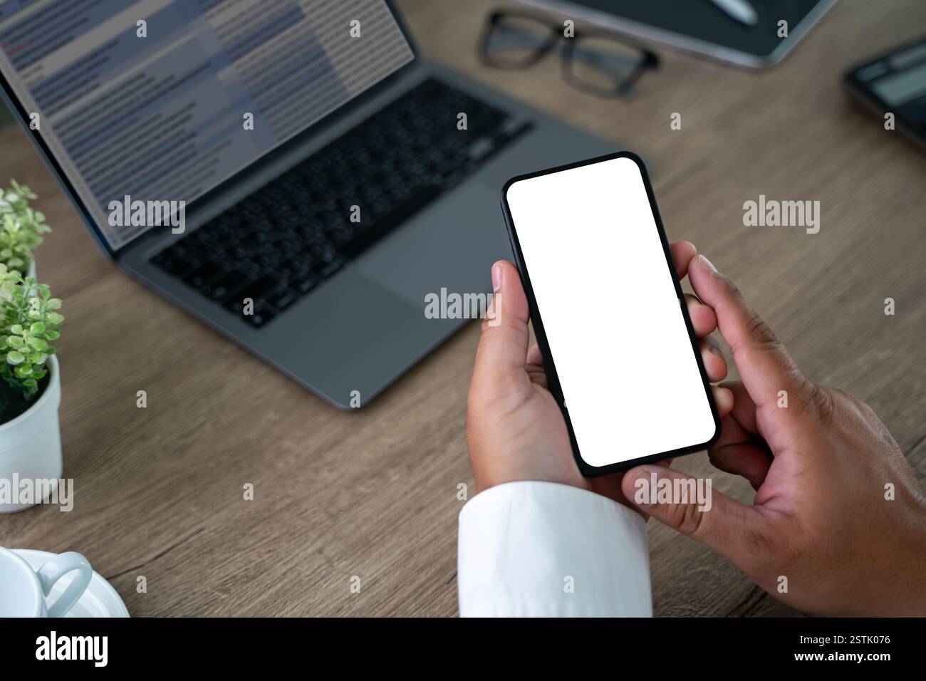 new phone Technology smartphone with blank screen and modern frame less ...