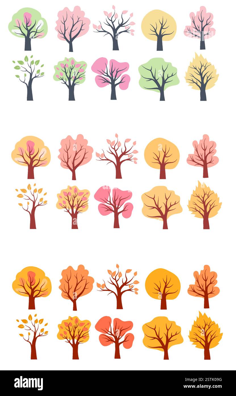 Foliage changes color Stock Vector Images - Alamy
