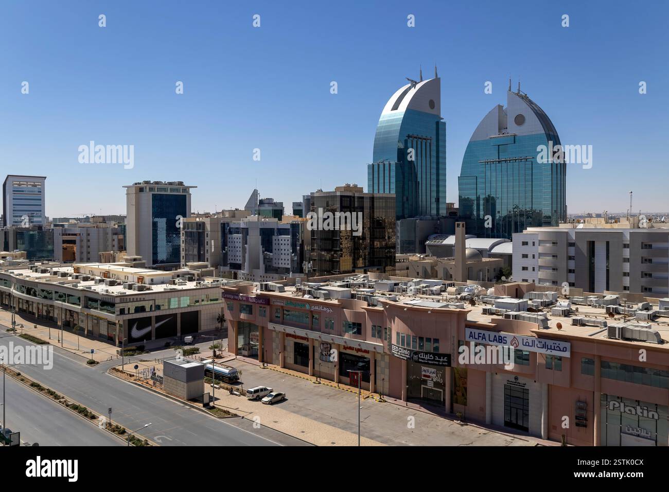 Riyadh City Capital of Saudi Arabia Skyline Olaya street day time Stock ...