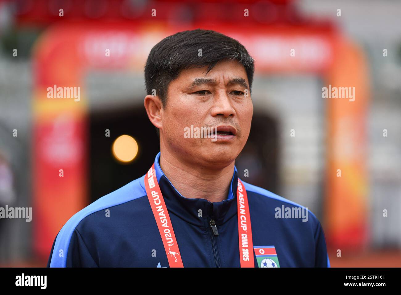 Shenzhen, China. 19 February, 2025. Chol Jon coach of North Korea ...