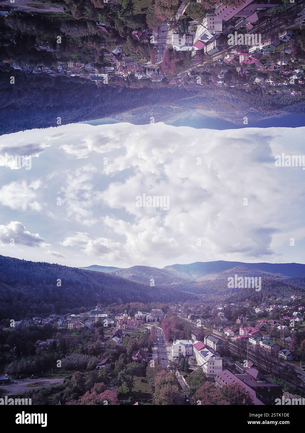 Small town in the countryside Stock Photo - Alamy