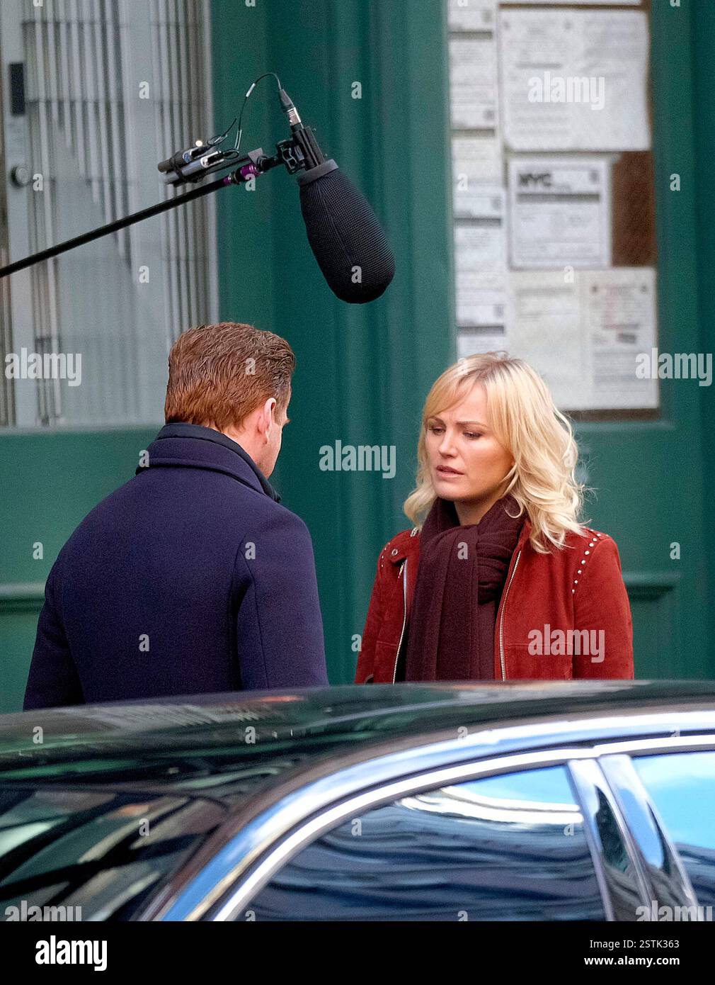 Actors Malin Akerman and Damian Lewis were on the set of the TV show ...
