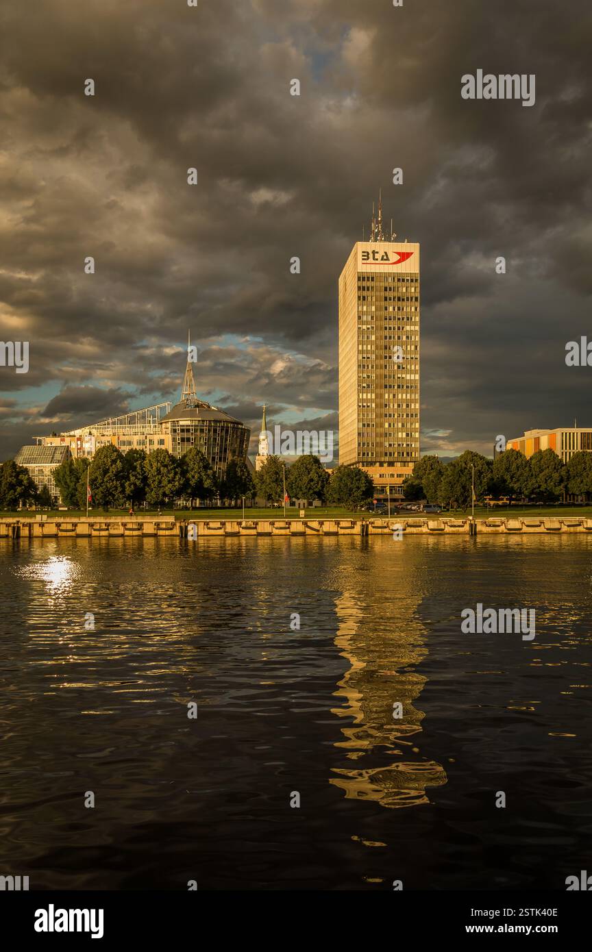 View of Riga city from the riverside Stock Photo - Alamy