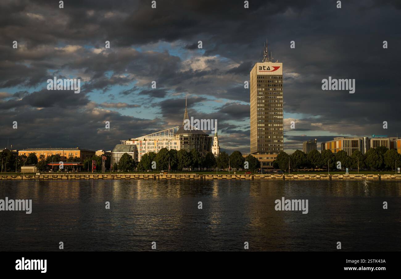 View of Riga city from the riverside Stock Photo - Alamy