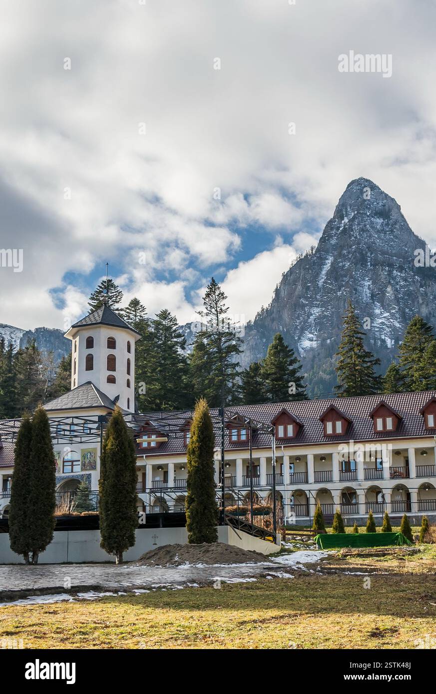 Caraiman Monastery in Busteni Mountains in Romania Stock Photo - Alamy