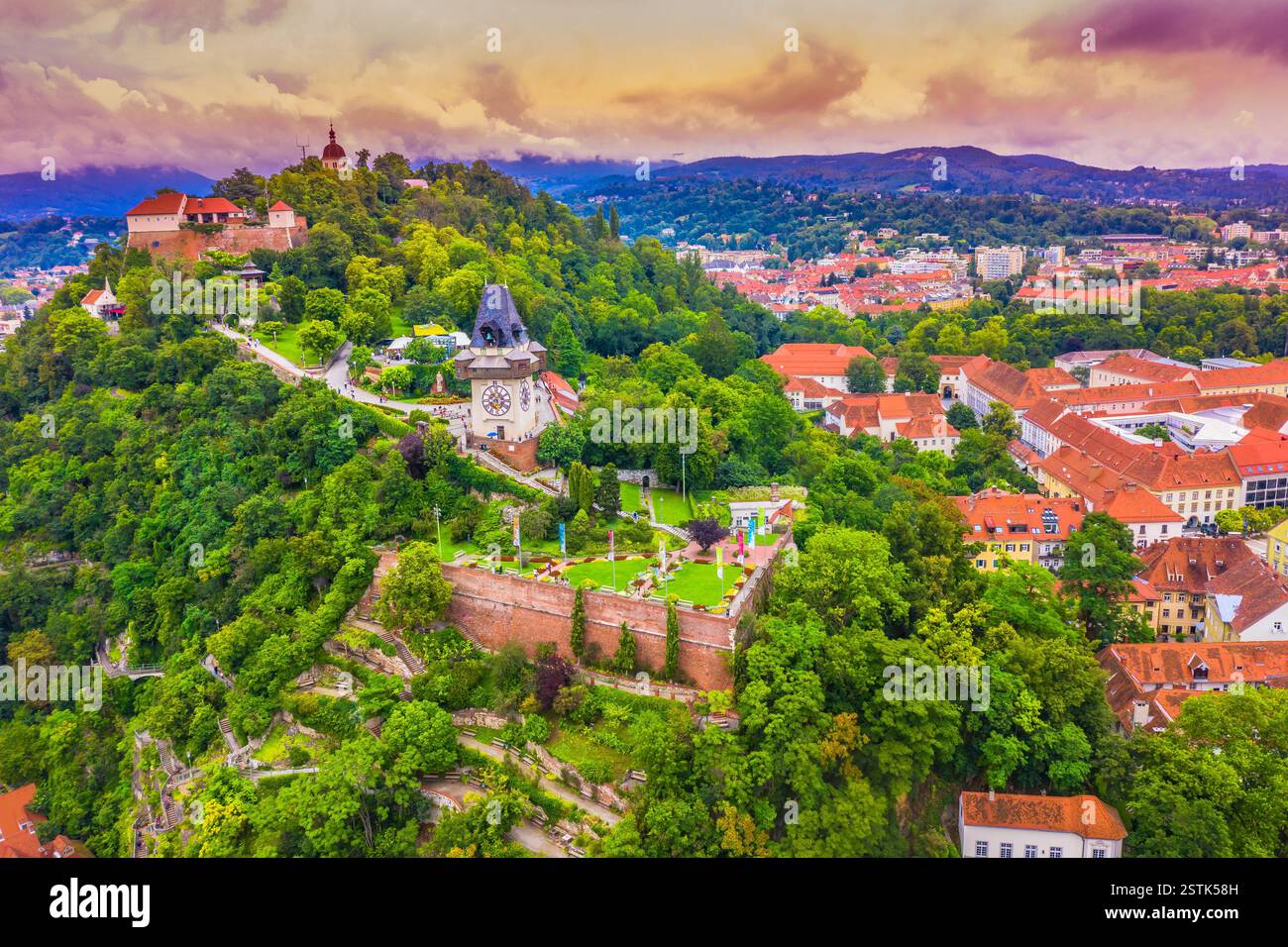 A stunning aerial view of the scenic promenade leading to the historic ...