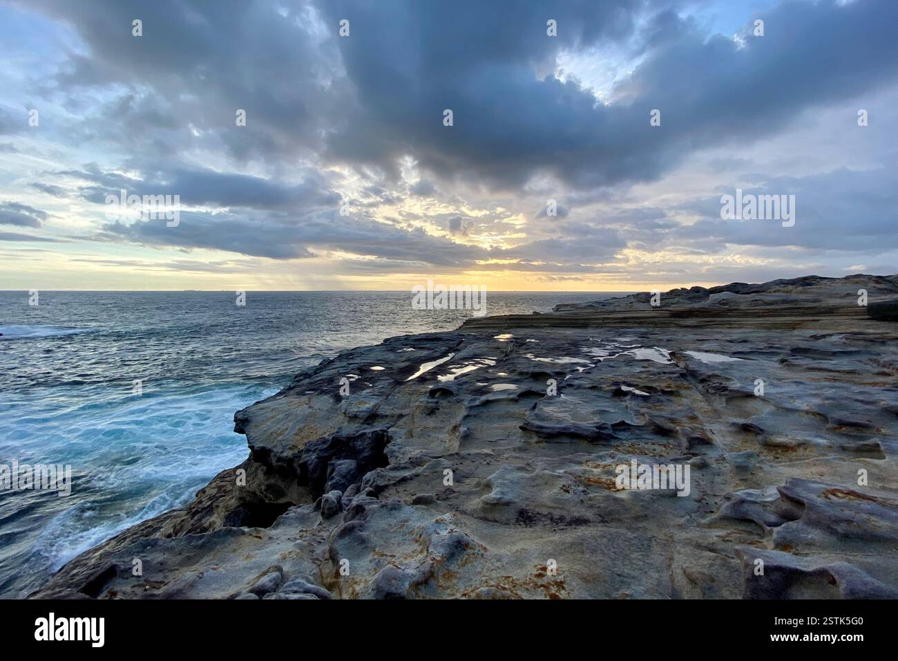The plateau of rock formation on the shores of Wakayama in Japan ...
