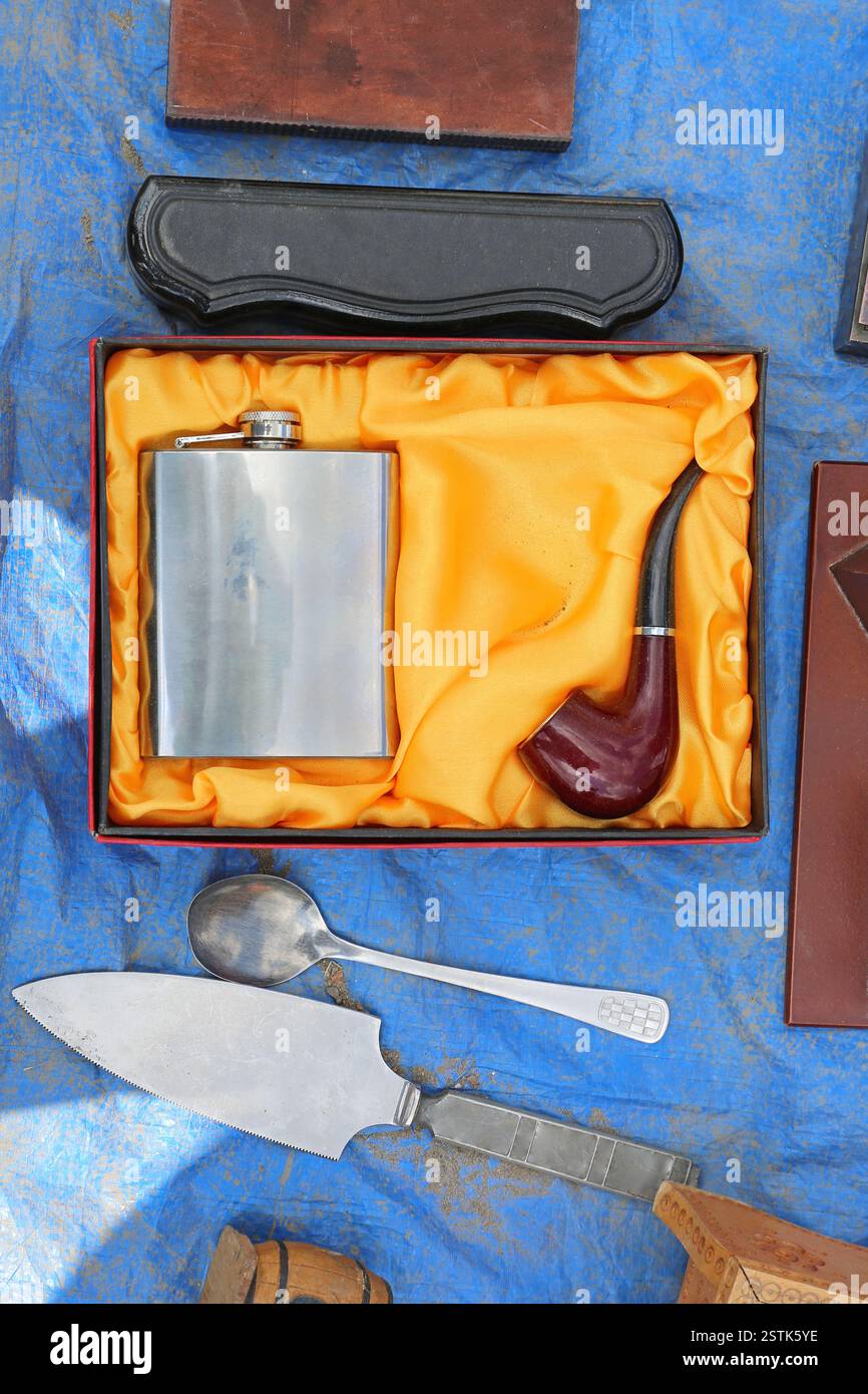 Flask and Pipe Stock Photo - Alamy