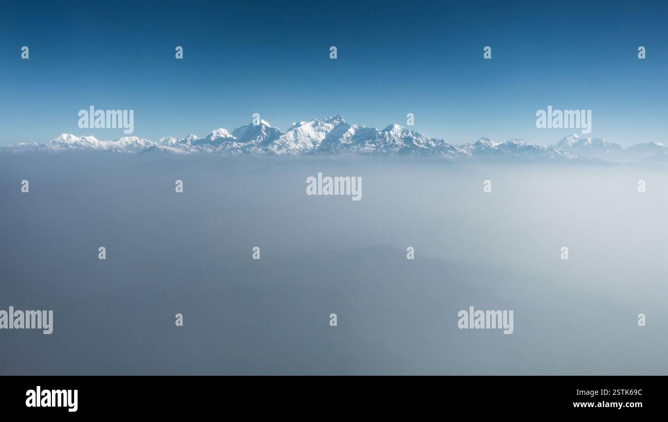 The Himalayas as seen from an airplane, Nepal Stock Photo - Alamy