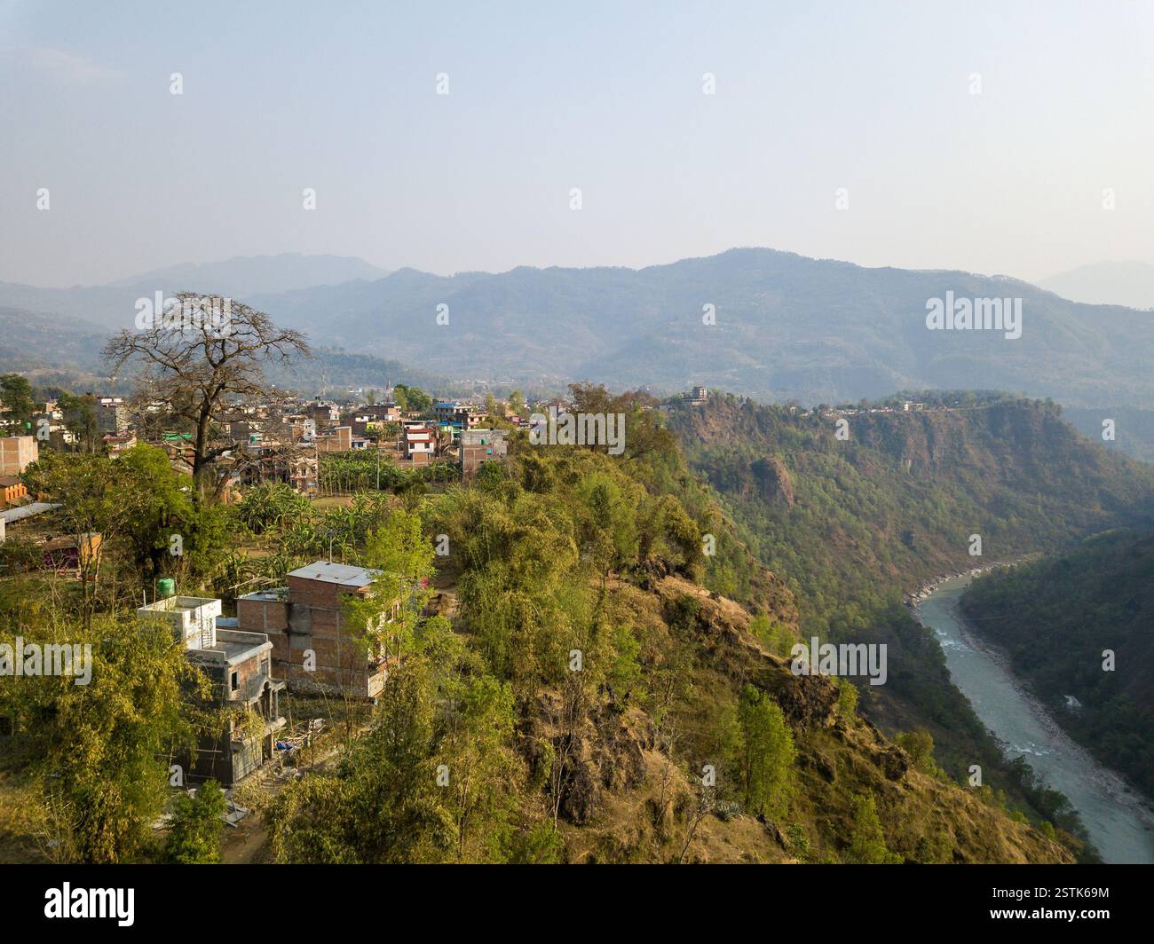 Aerial view of Kusma in Nepal Stock Photo - Alamy