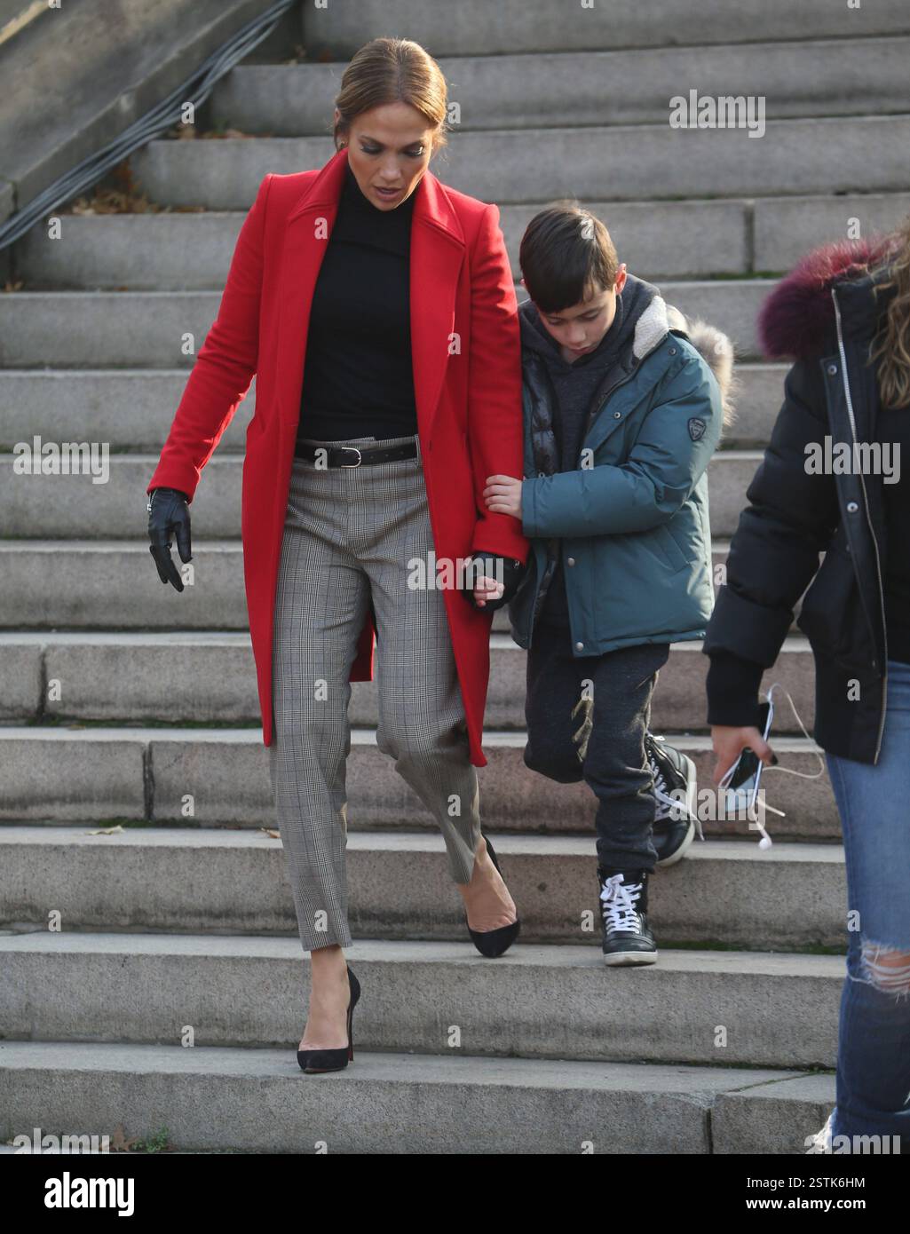 Jennifer Lopez and her son Maximilian David Muñiz on the set of "Second ...