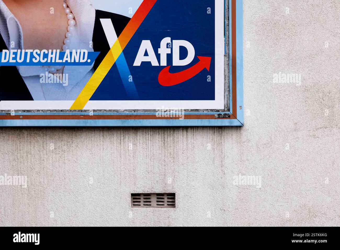 Ein Wahlplakat der AfD mit dem Konterfei von Spitzenkandidatin Alice ...