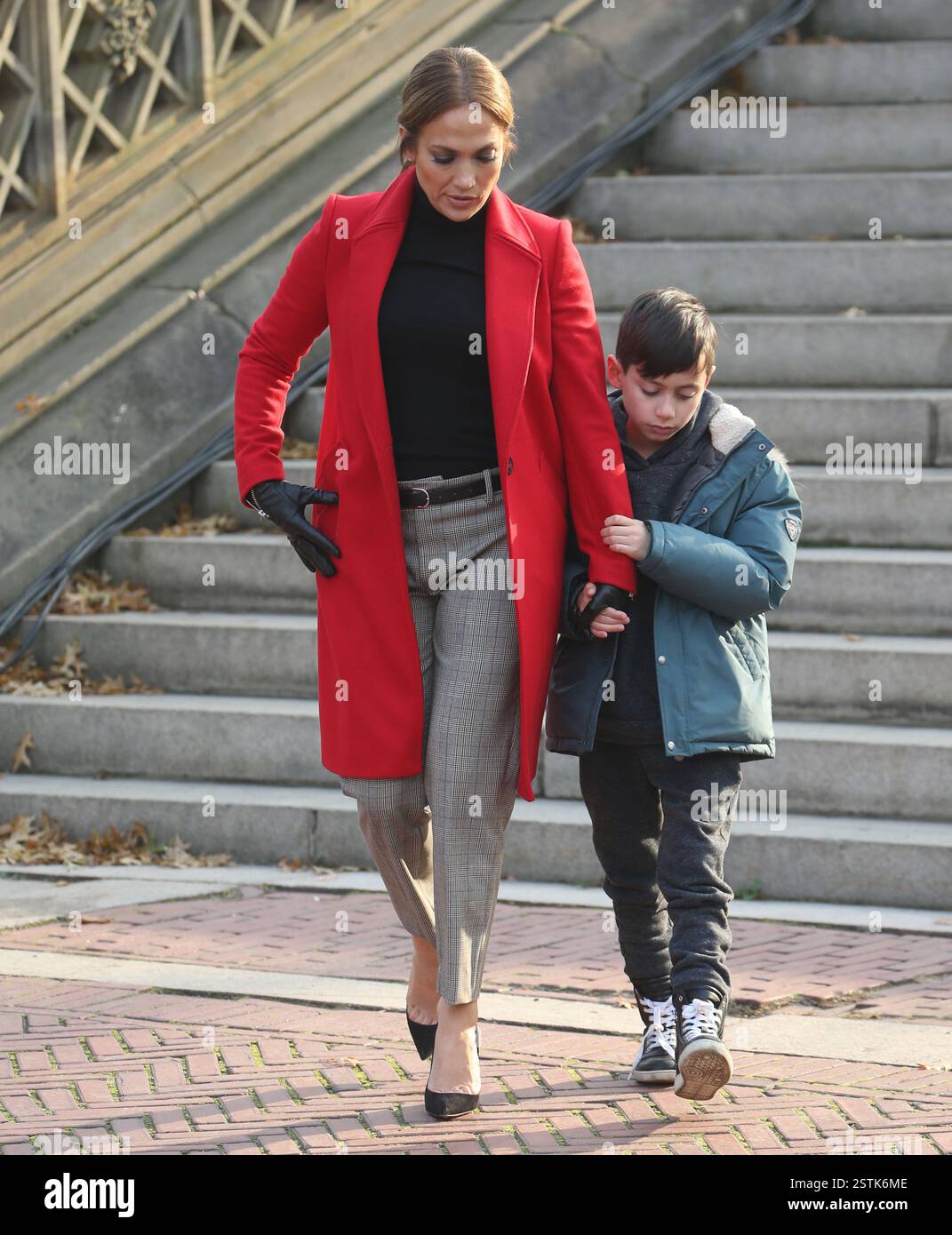 Jennifer Lopez and her son Maximilian David Muñiz on the set of "Second ...