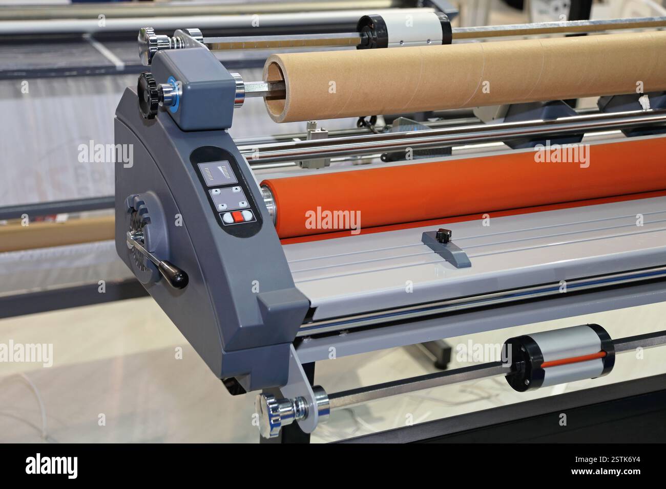 Heavy Duty Laminating Machine Rollers Stock Photo - Alamy