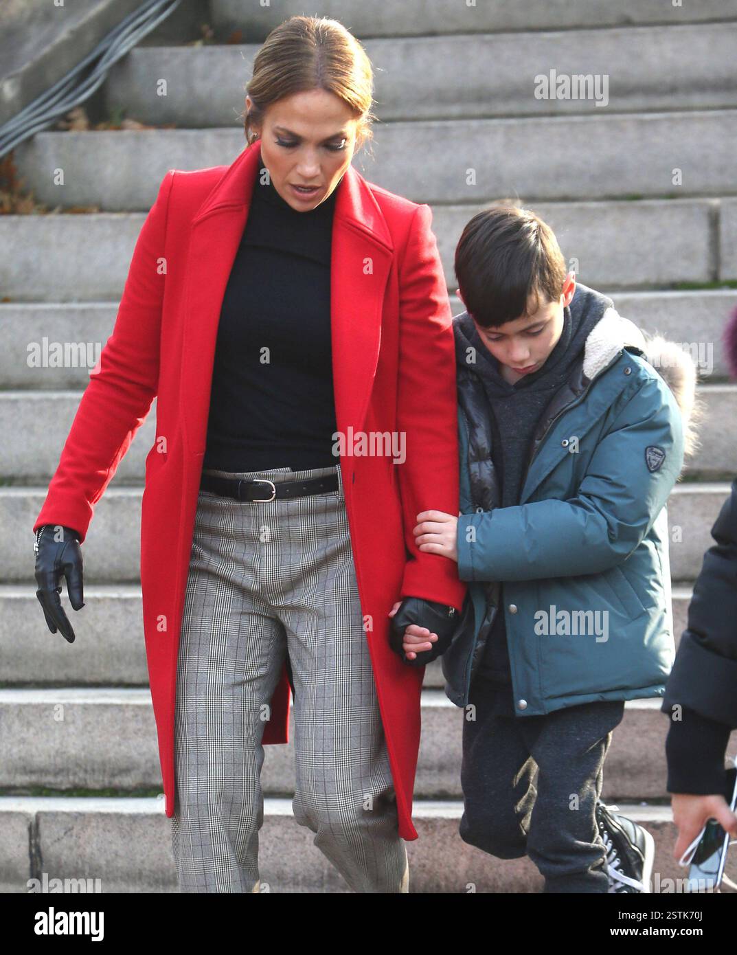 Jennifer Lopez and her son Maximilian David Muñiz on the set of "Second ...