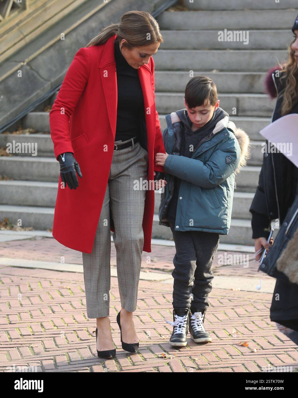Jennifer Lopez and her son Maximilian David Muñiz on the set of "Second ...
