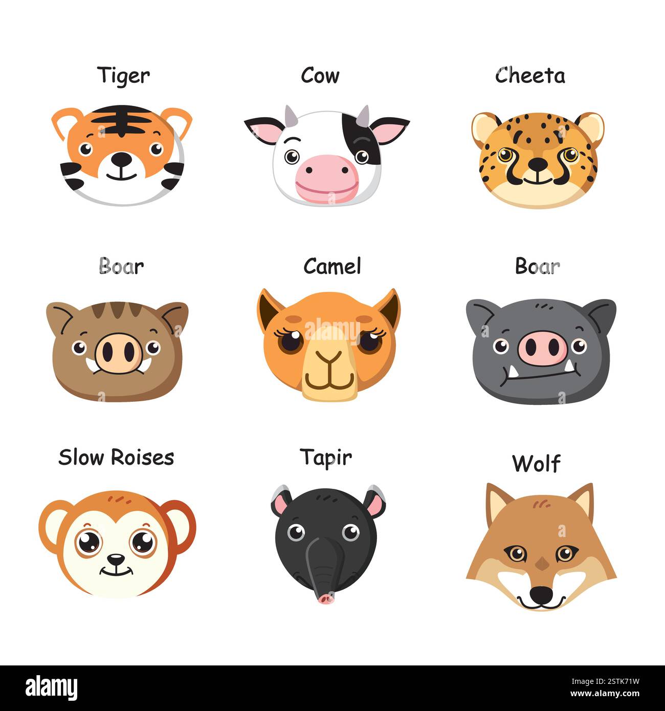 Set stickers design kids Stock Vector Images - Alamy