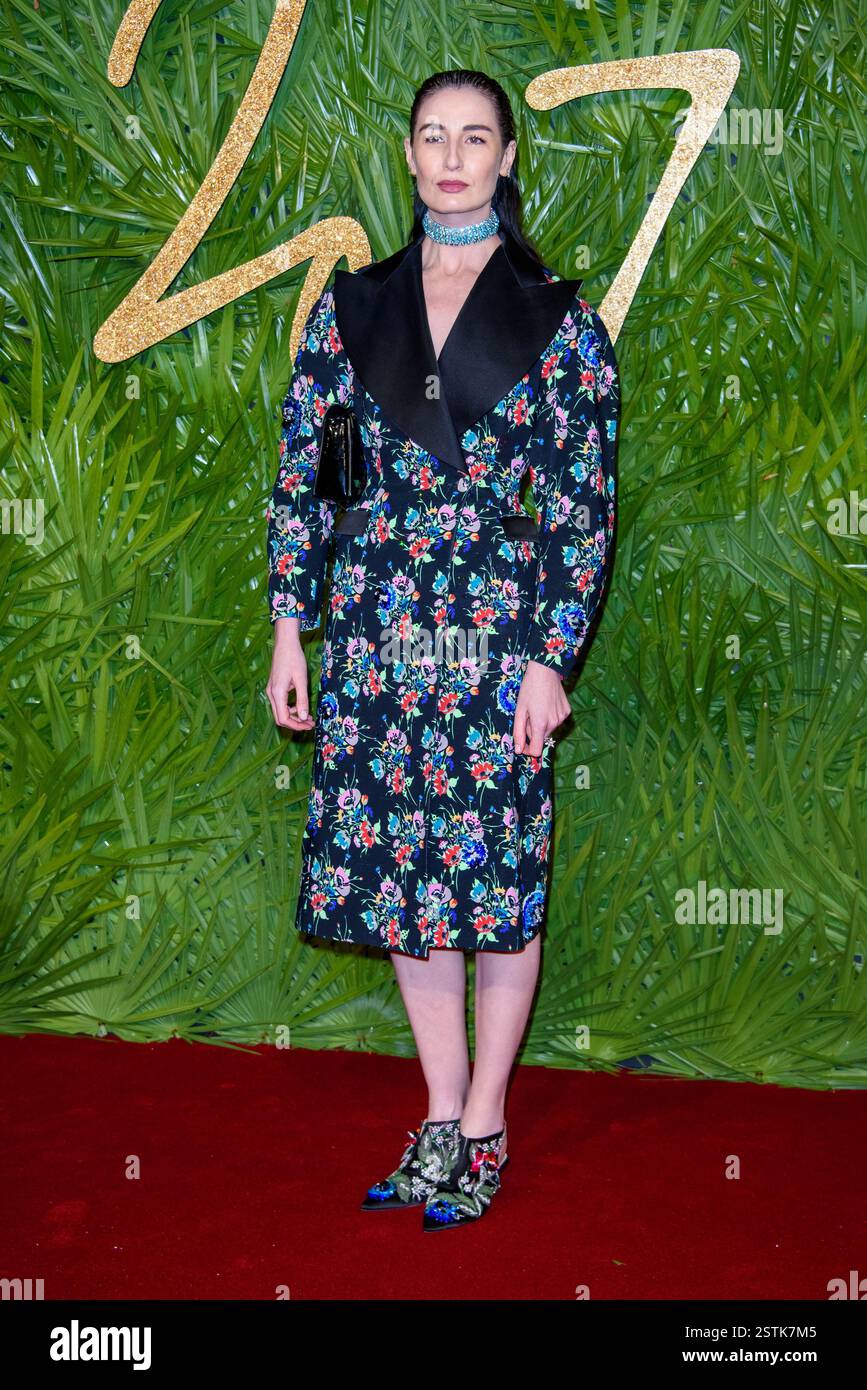 Erin O'Connor attends the The British Fashion Awards of at the Royal ...