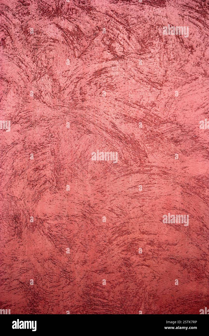Used Decorative Plaster Of Red Color Stock Photo - Alamy
