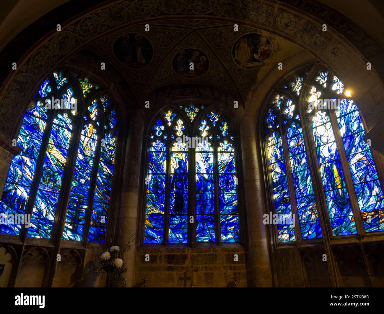 The Chapel of St Thomas, Blue Stained Glass Window by Thomas Denny ...