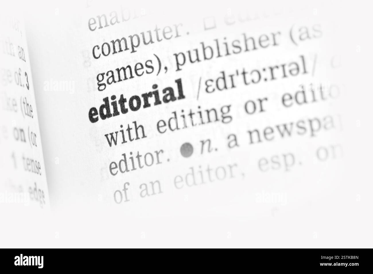 Editorial Dictionary Definition Stock Photo - Alamy
