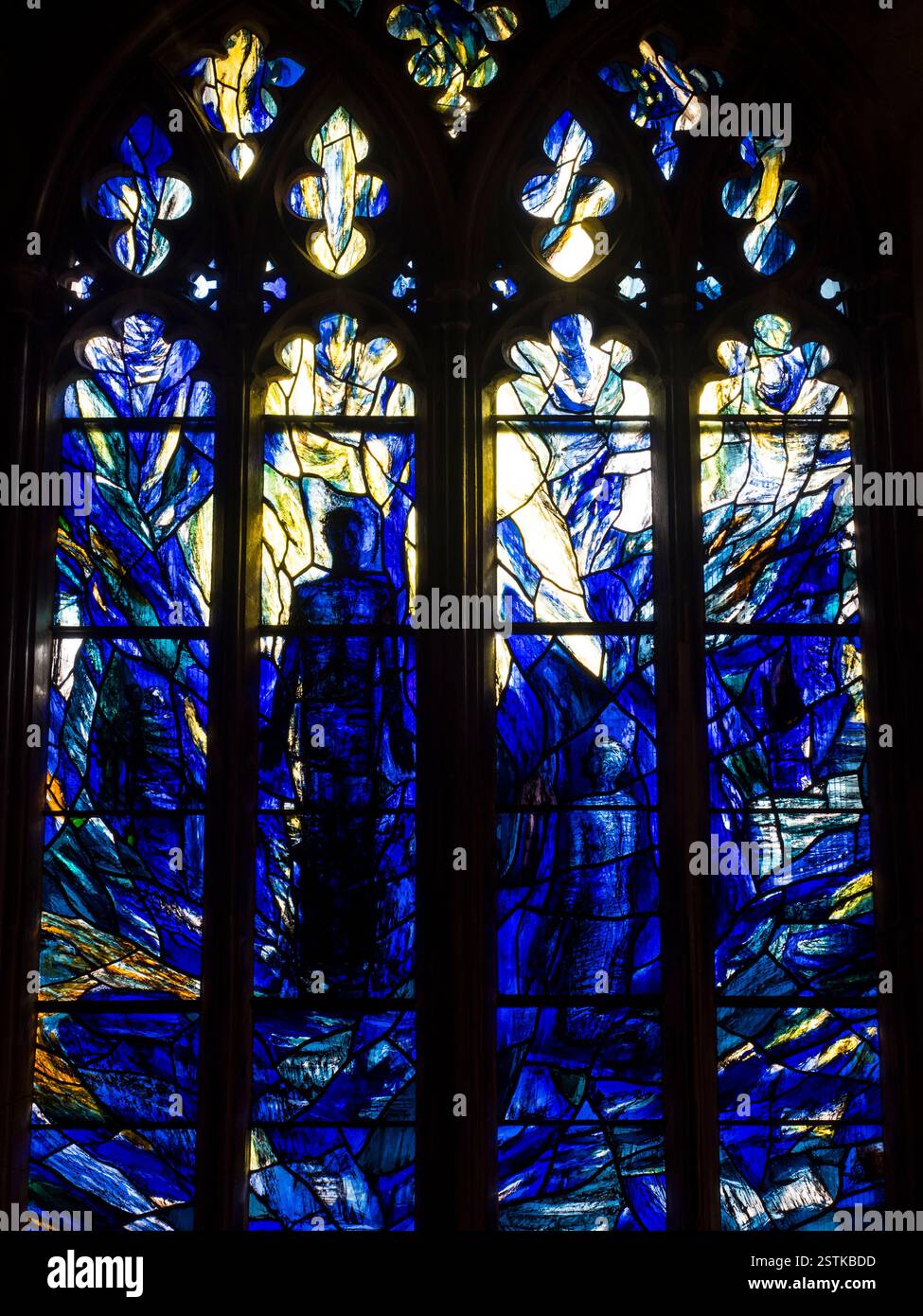 The Chapel of St Thomas, Blue Stained Glass Window by Thomas Denny ...