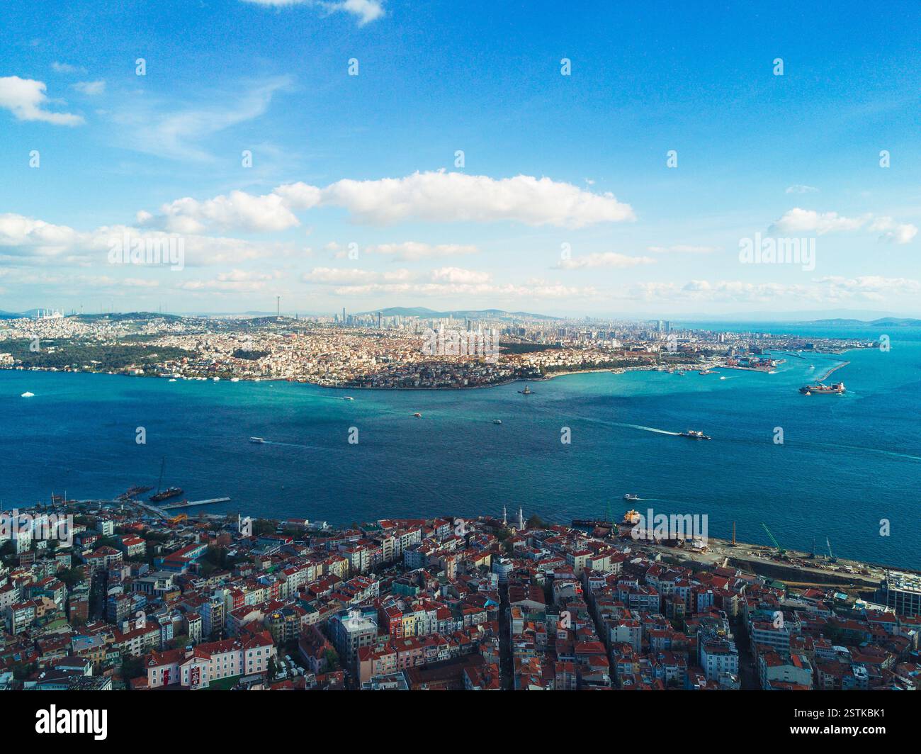 Istanbul and Bosphorus from a bird's eye view Stock Photo - Alamy