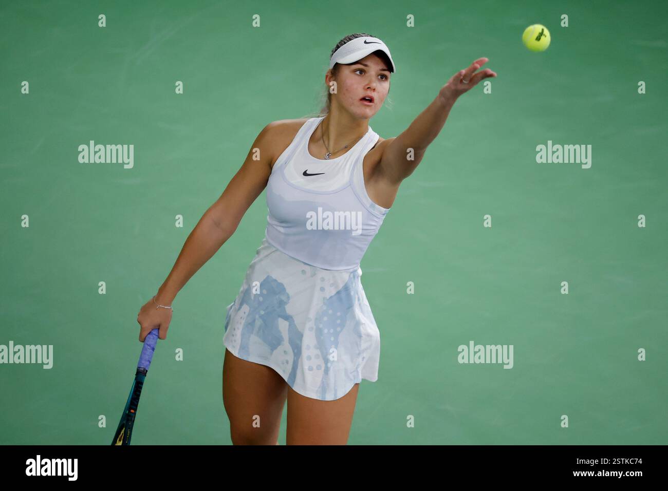Czech Tennis player Tereza Krejcova in action during the ITF W75 Winter ...