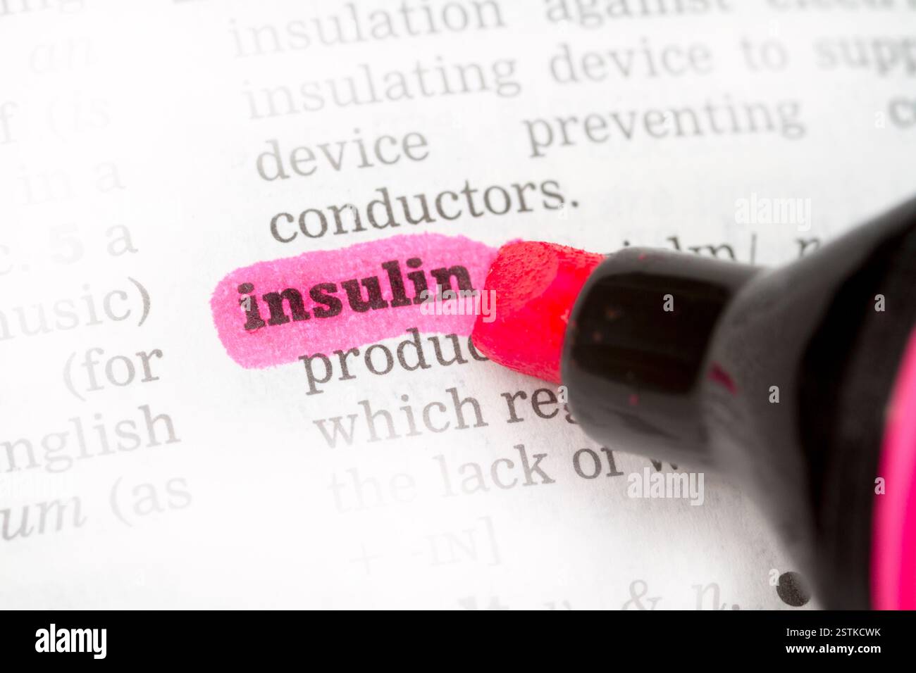 Insulin Dictionary Definition Stock Photo - Alamy