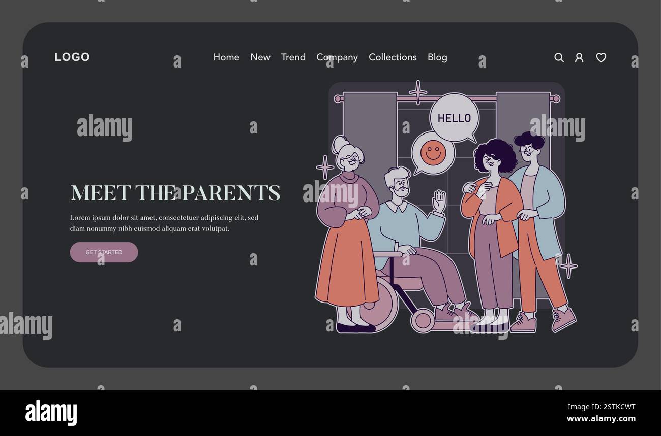 First Love illustration. A warm moment between generations as family ...