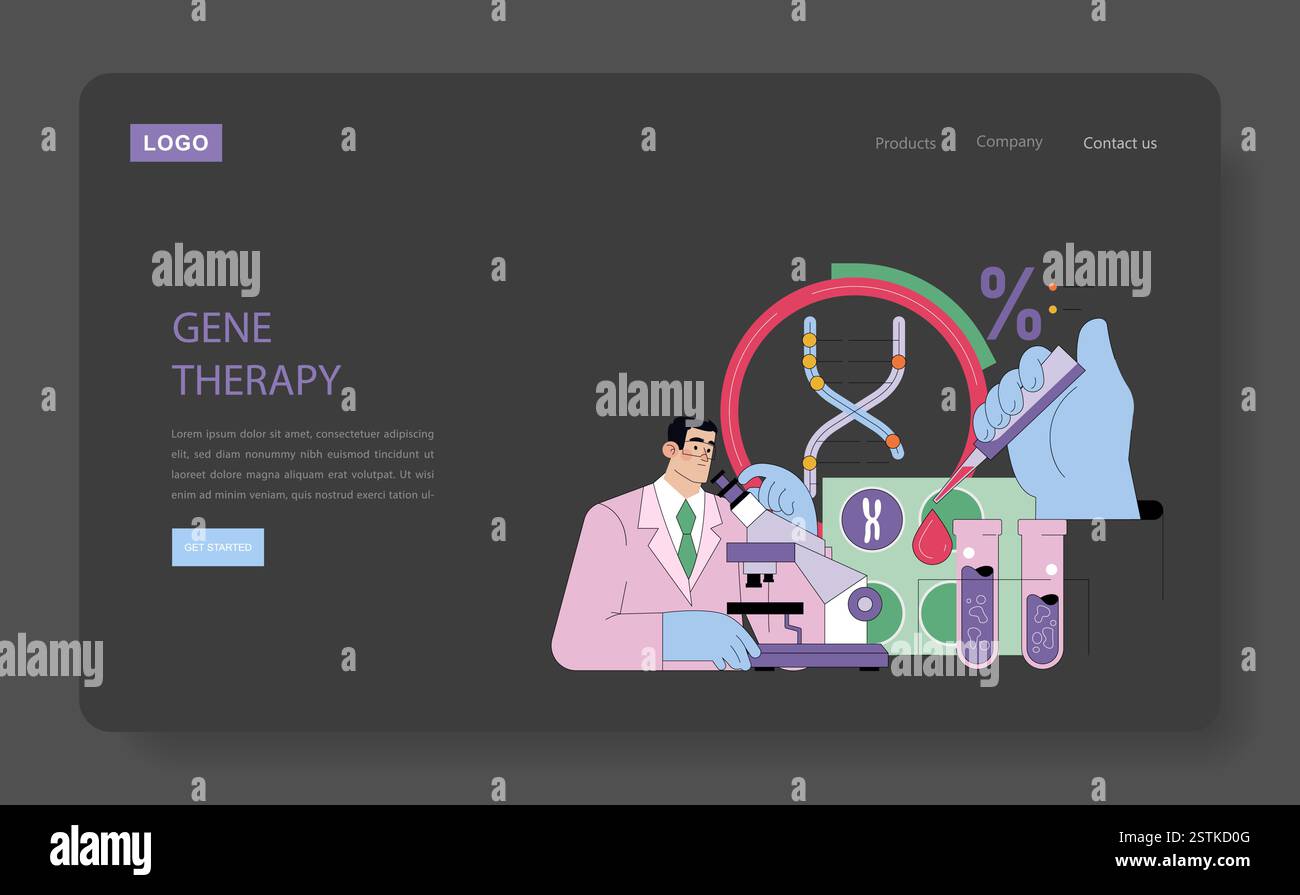 Gene therapy concept. Advanced medical treatments targeting genetic ...
