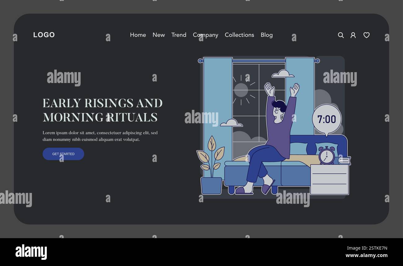 Early morning rituals Stock Vector Images - Alamy