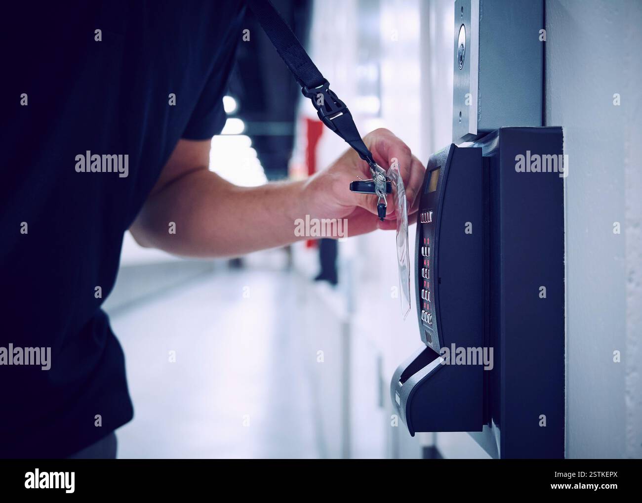 Close up hand using keycard hi-res stock photography and images - Alamy