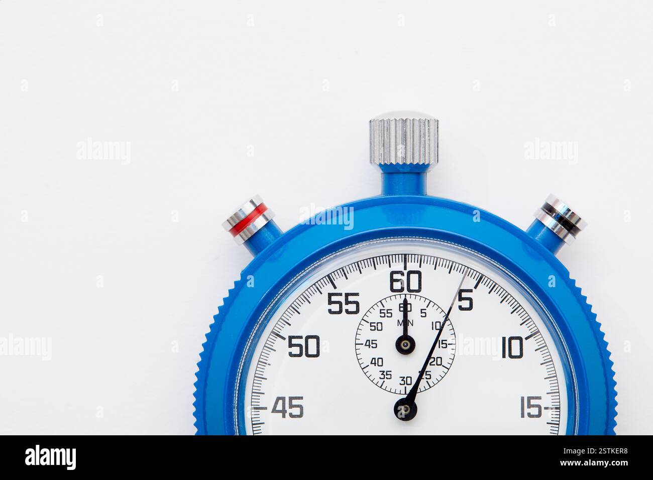 Studio shot of stopwatch against white background Stock Photo - Alamy
