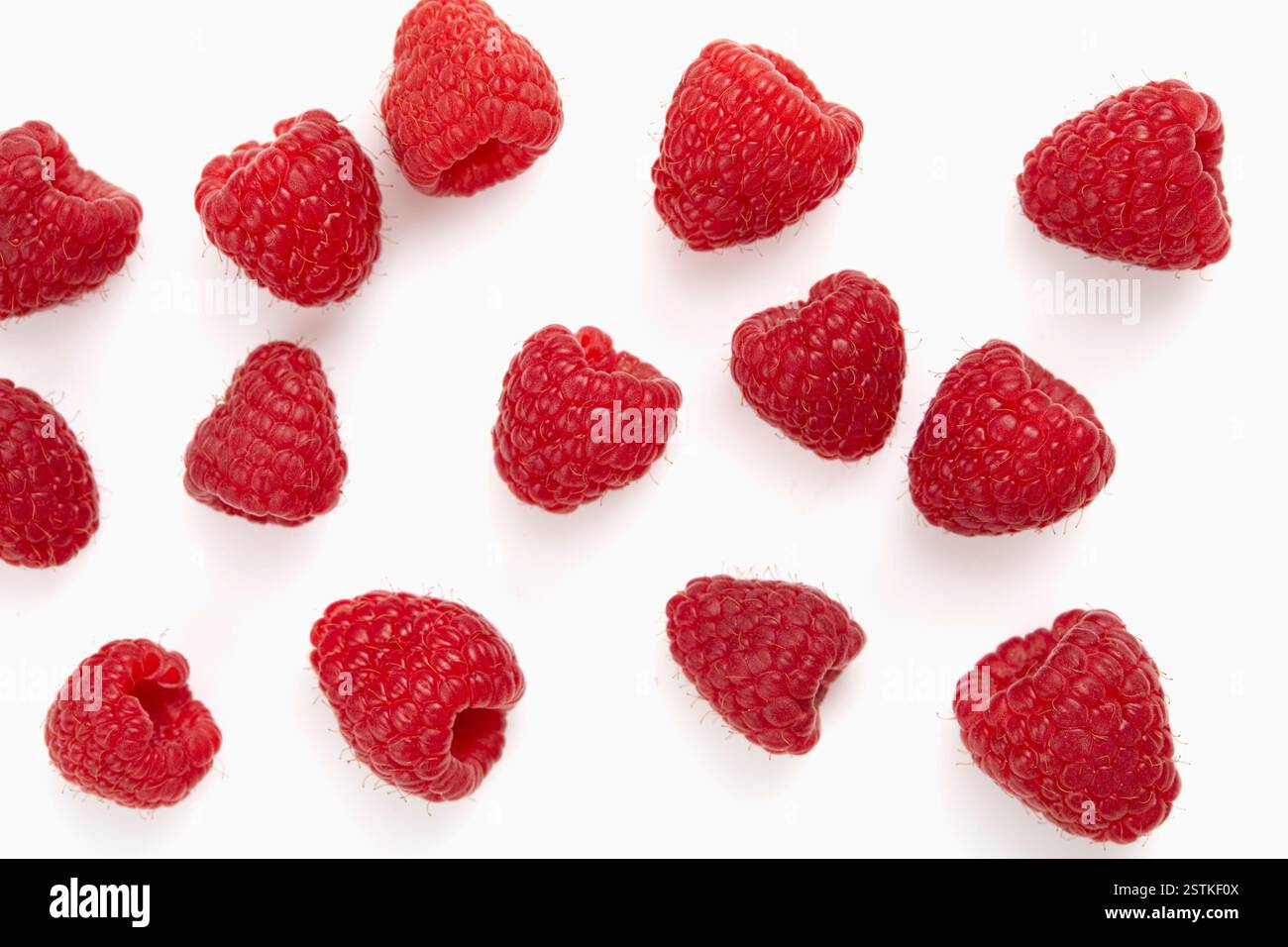Ripe raspberries on white hi-res stock photography and images - Alamy