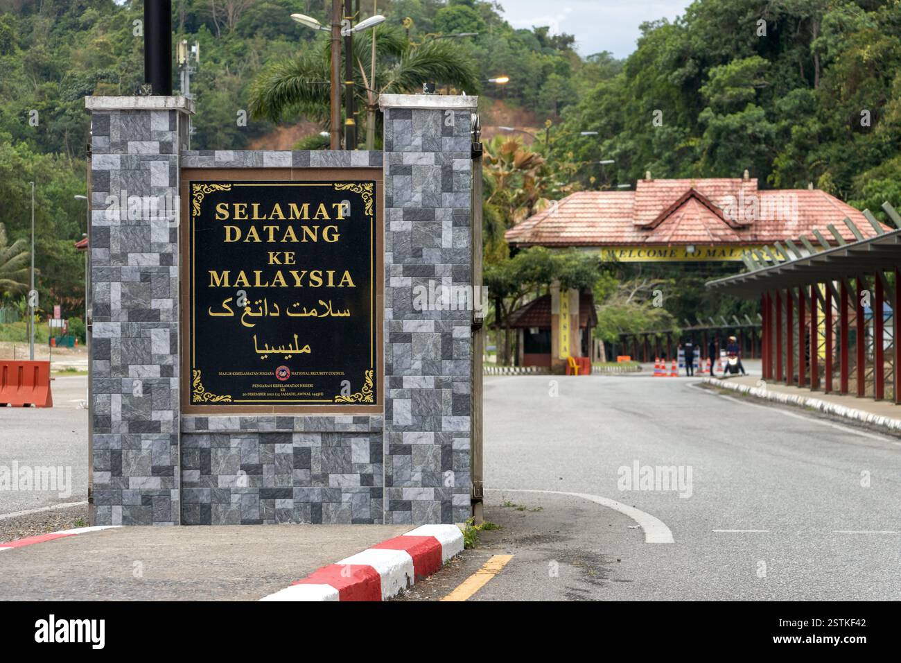 BETONG, THAILAND, MAR 02 2024, The border crossing between Malaysia and ...