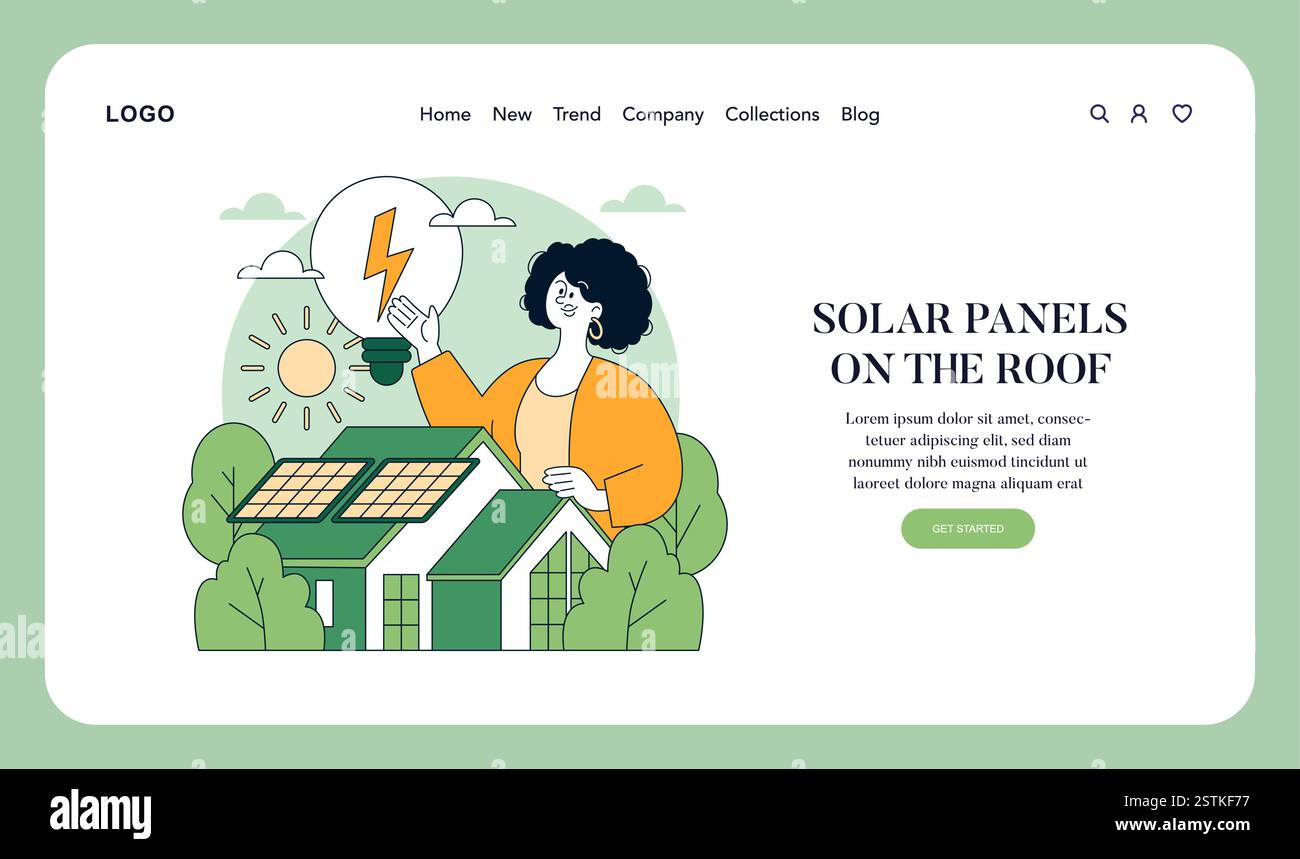 Eco Life concept. Promoting sustainable living through the use of solar energy and green ...